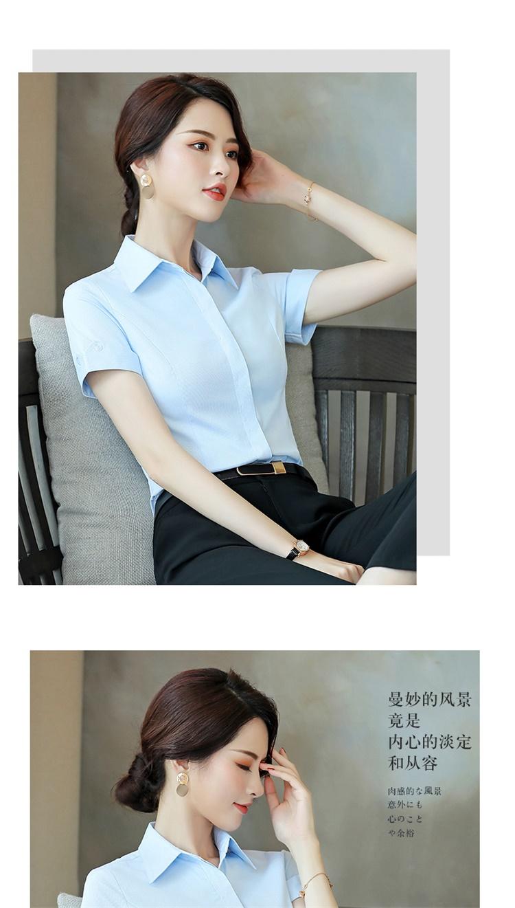 XT_Q633#棉质短袖衬衫女 斜纹棉