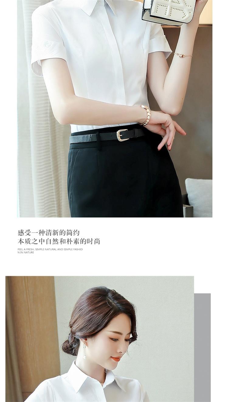 XT_Q633#棉质短袖衬衫女 斜纹棉