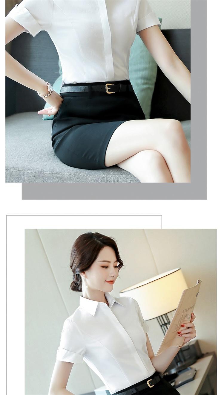 XT_Q633#棉质短袖衬衫女 斜纹棉